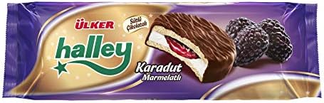 Ulker Halley Black Mulberry Milk Chocolate Sandwich Biscuits, 236 gm ...