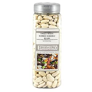 Amazon.com : Sweet White Runner (Corona) Beans, 1.75 Pound Jar : Dried ...
