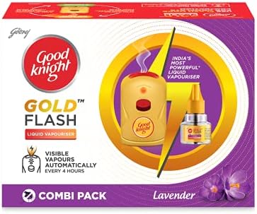 Good Knight Gold Flash Lavender Machine + Refill Liquid, Liquid, 45 Ml ...