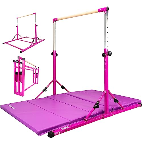 PreGymnastic Updated Gymnastics Set -6ft/8ft Base No Wobble Expandable ...
