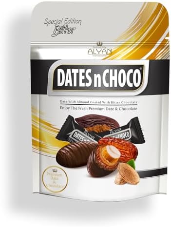 Dates N Choco Dates With Almond Coated With Dark Chocolate 90gm price ...