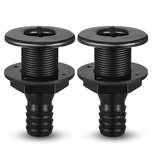 DaisyInner 2 Pcs 1 Polypropylene Thru Hull Fitting for Boats Plastic ...