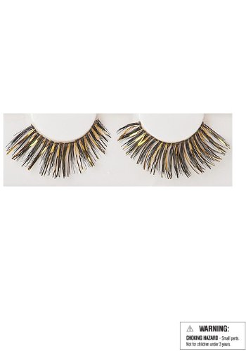 Amazon.com : Color Eyelashes (with Gold Tinsel) C408 : Fake Eyelashes ...