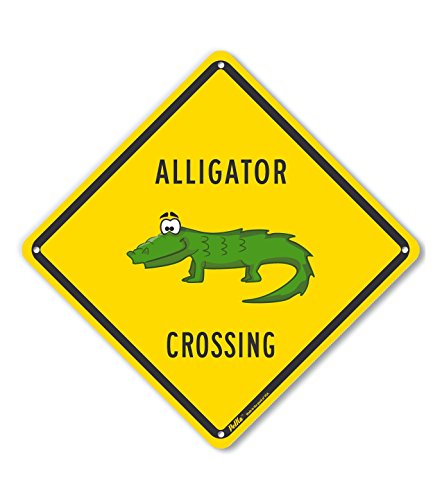 PetKa Signs and Graphics PKAC-0213-NA_10x10"Alligator Crossing" 10" x ...