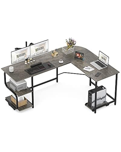 Teraves Reversible L Shaped Desk with Large Surface, 69 Inch Sturdy ...