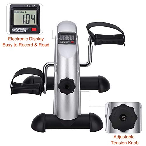 Portable Exercise Bike, Under Desk Mini Pedal Exercises Bike Foot Cycle ...