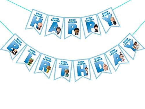 Boss Baby Happy Birthday Banner for Kids Birthday Party Decoration ...