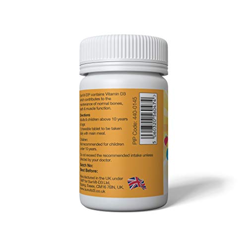 SunVit-D3 400IU/600mg Calcium – 56 Chewable Tablets - Summer Tutti ...