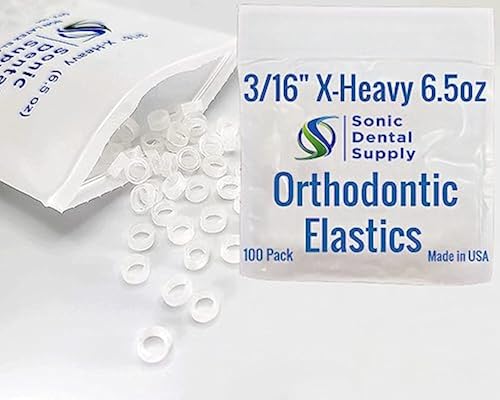 Orthodontic Elastic Rubber Bands - 100 Pack - Clear Latex Free, Small ...