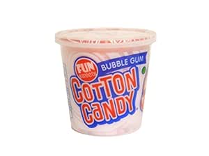 Amazon.com : Fun Sweets Cotton Candy Bubble Gum Flavor 1.5 ounce Tub ...