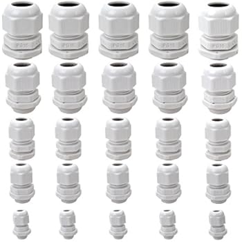 10 Pcs PG9 White Plastic Waterproof Cable Glands Joints - Conduit Fittings - Amazon.com