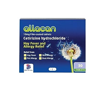Allacan Cetirizine Hayfever Allergy Tablets (30 Tablets x 24 Packs ...