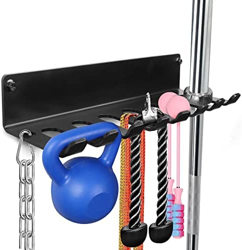 BRTGYM Gym Rack Organizer, Home Gym Accessories Hanger, Wall Mount ...