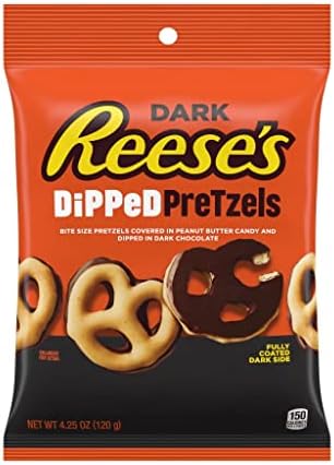 REESE'S Dipped Pretzels Dark Chocolate Peanut Butter Pouch, 120gm price ...