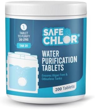 Safe Chlor Tab 20 Water Purification Tablets | 1 Effervescent Tablet ...