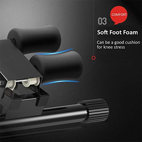MEEOI Adjustable Abdominal Trainer Ab Rollers Home Rowing Machine ...