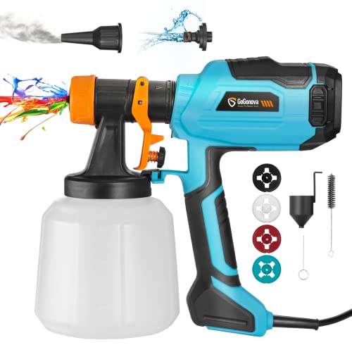 700W HVLP Power Paint Sprayer, GoGonova 1400ml Large Container Electric ...