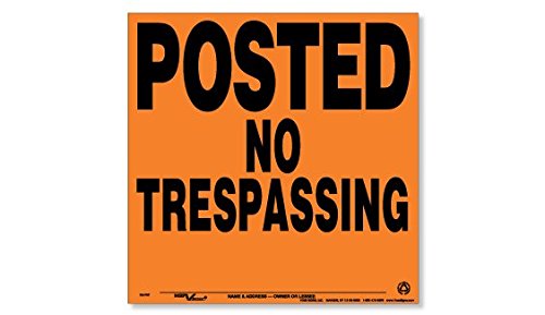 Amazon.com: Voss Signs Orange Aluminum Posted No Trespassing Signs (25 ...