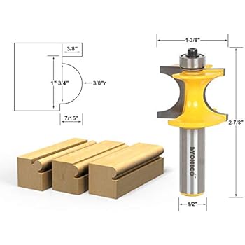 Bosch 84434M 1-1/8-Inch Cut Bull Nose Router Bit 1/2-Inch Shank: Amazon ...