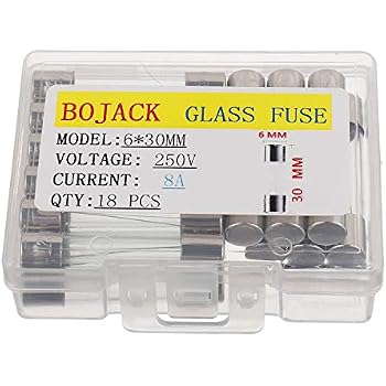 AGC 8A 250v Fast Quick Blow (Fast Acting) Glass Fuses, 6x30mm (1/4" x 1 ...