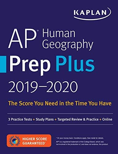 AP Human Geography Prep Plus 2019-2020: 3 Practice Tests + Study Plans ...