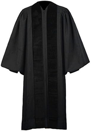 Amazon.com: IvyRobes Clergy Robe John Wesley for Pulpit Black: Clothing
