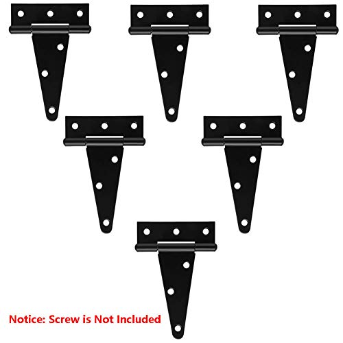6Pack 6 Inch T Strap Heavy Duty Shed Hinge Gate Strap Hinge Door Barn ...