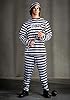 Jail Prisoner Costume for Men, Prison Jumpsuit, Criminal Outfit ...