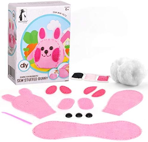 Koltose by Mash Sew Mini Bunny Craft Kit for Kids – Sew and Stuff Mini ...