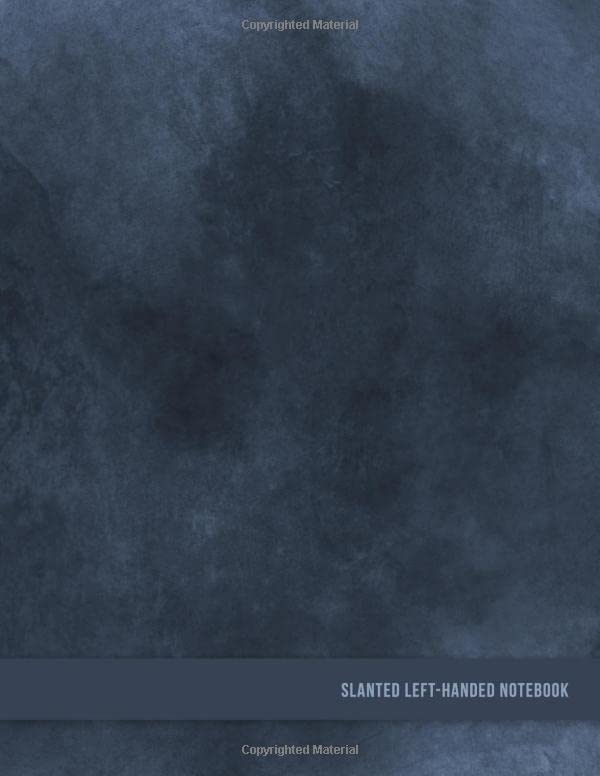 Slanted Left-Handed Notebook, Blue Texture: 8.5 x 11 Left Hander's ...