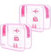 Amazon.com : TSA Approved Clear Travel Toiletry Bag wih Zippers Carry ...