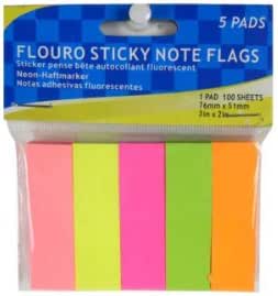 Amazon.com : "Colorful Sticky Note Flags, 5 Pads" : Office Products
