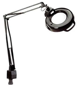 Electrix 7122 BLACK Magnifier Lamp, Fluorescent, Clamp-on Mounting, 5 ...