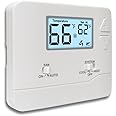 NonProgrammable Thermostat for Home, Digital Energy-Saving Thermostat,Single-Stage Systems, 1 ...