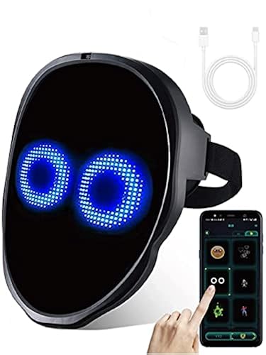 Ompusos Led Mask with Bluetooth Programmable App, LED Halloween Mask ...