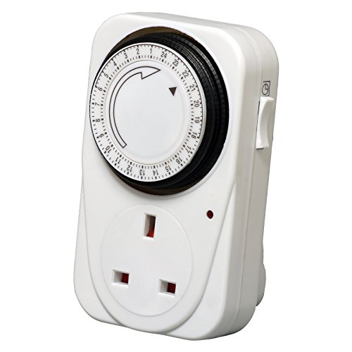 Defender 24 Hour Segment Timer Switch Energy Saver Plug Standard Size 