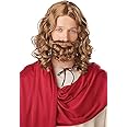 Amazon.com: Jesus Wig & Beard - Biblical Costume Set Jesus Wig and ...