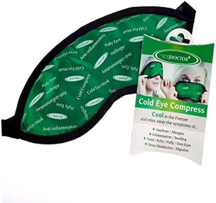 Cold Compress Eye Mask - The Ice Doctor Reusable Cold Eye Compress ...
