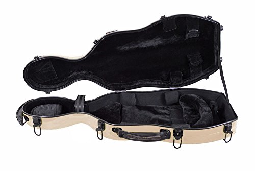 Tonareli Cello-shaped Fiberglass Viola Case w/ Wheels - Pearl VAF1011 ...