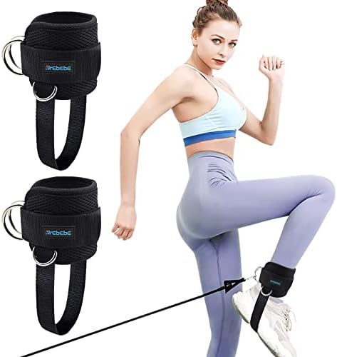 Brebebe 1 Pair Fitness Ankle Strap for Cable Machine, Adjustable Women ...