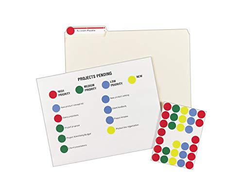 Avery Removable Color-Coding Labels, Removable Adhesive, Assorted ...