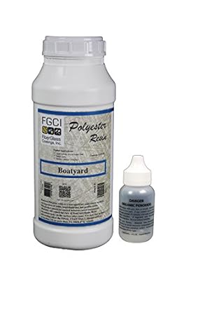 Amazon.com: Polyester Resin Kit, Boatyard for Fiberglass, Non-Specified ...