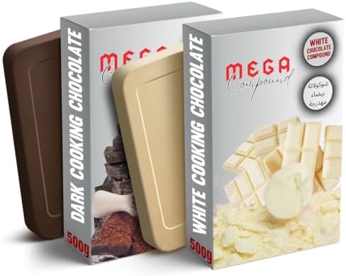 Mega Dark Chocolate & White Chocolate Compound Bars 500g + 500g Pack ...
