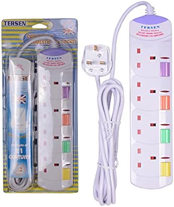 Tersen 4 way 3 meter extension Supports 2500W 13A MAX 240V with ...