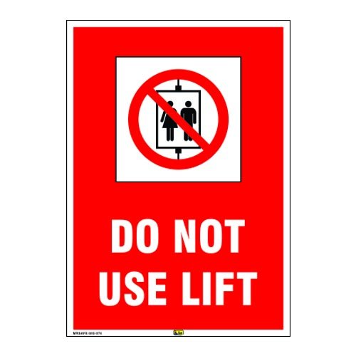 Mr. Safe - Do Not Use Lift Sign PVC Sticker A3 (11.7 inch X 16.5 inch ...