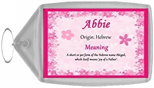 Abbie Personalised Name Meaning Keyring: Amazon.co.uk: Office Products