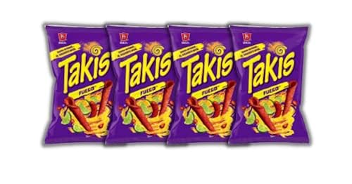 Barcel Takis Fuego Chips (Imported from Mexico) - Box of 4 Bags (Net ...