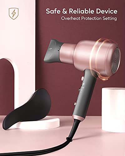 Negative Ions Hair Dryer Professional Salon Ionic Blow Dryer 1875 Watt Hairdryer with ...