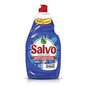 Salvo Lavatrastes Líquido Power Clean, 750 ml: Amazon.com.mx: Salud ...