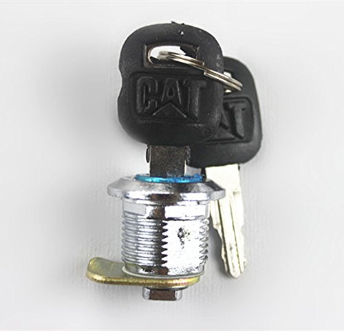 QTMY Lock Cylinder + 2 Pack Keys Set for CAT Caterpillar Heavy ...
